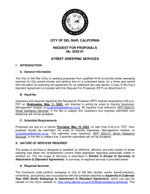 Fillable Online CITY OF DEL MAR, CALIFORNIA REQUEST FOR ... Fax Email ...