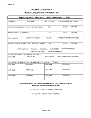 Fillable Online financial disclosure statement 2023 Fax Email Print ...