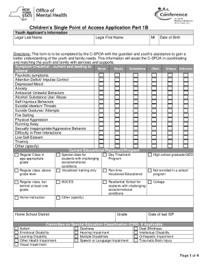 Fillable Online C-SPOA Application Form Part 1B draft 10.20.22 Fax ...