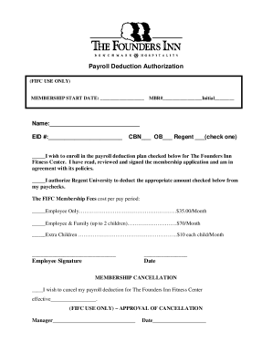 Fillable Online Faculty/Staff Payroll Deduction Authorization Form for the ... Fax Email Print ...