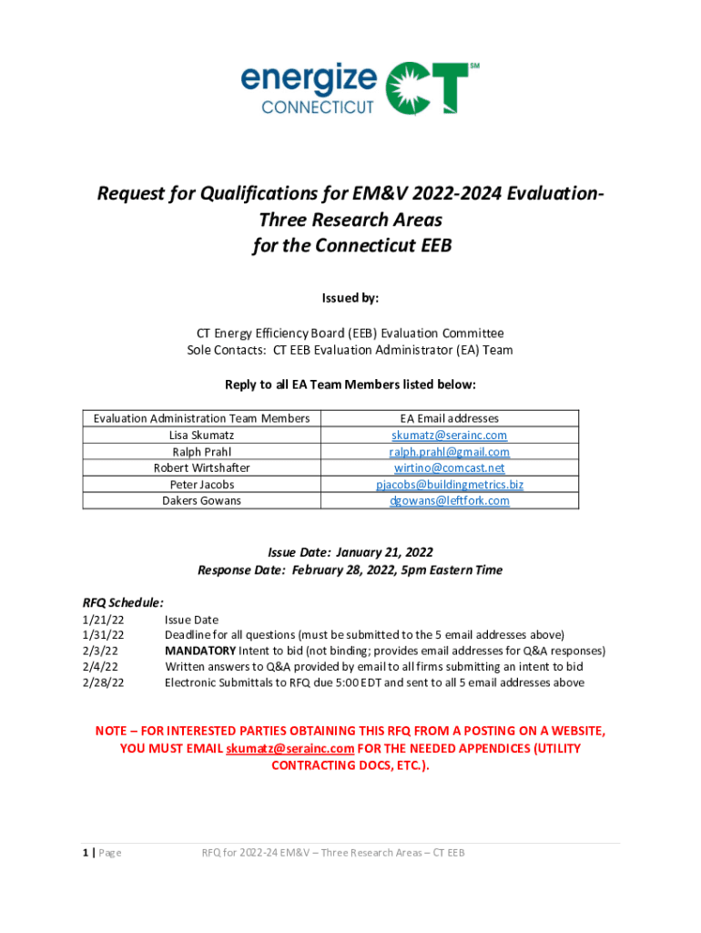 Fillable Online Request for Qualifications / Request for Proposals Fax Email Print - pdfFiller