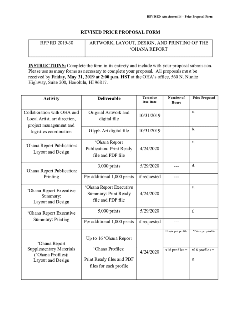 Fillable Online Request for proposals template and attachments Fax Email Print - pdfFiller