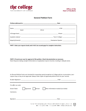 Fillable Online General Petition Form Fax Email Print - pdfFiller