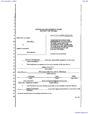 Fillable Online ORDER granting ECF No. 37 Verified Petition for ...