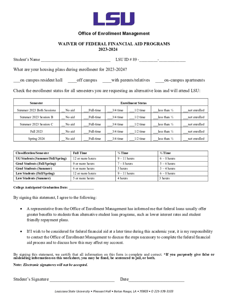 Fillable Online 5. Admission to LSU Eunice - Louisiana State University ...