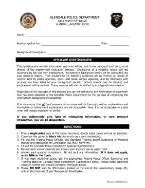 Fillable Online Glendale Police Department Community Services Fax Email ...