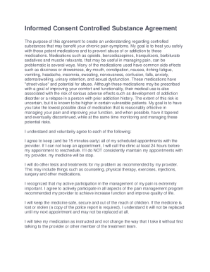 Fillable Online Controlled Substances Agreement - Students Fax Email ...