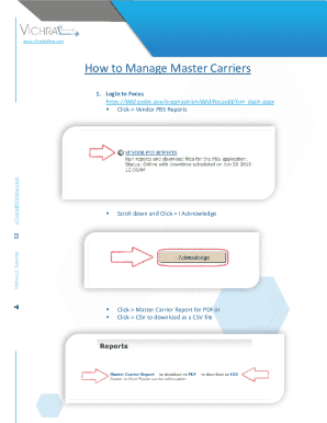 Fillable Online How to Manage Master Carriers Fax Email Print - pdfFiller