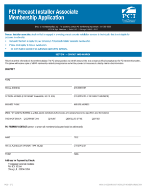 Fillable Online Cement Partner and Associate Member Application Fax ...