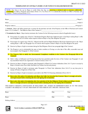 Fillable Online Notice to Buyer that Seller is Exercising Their ...