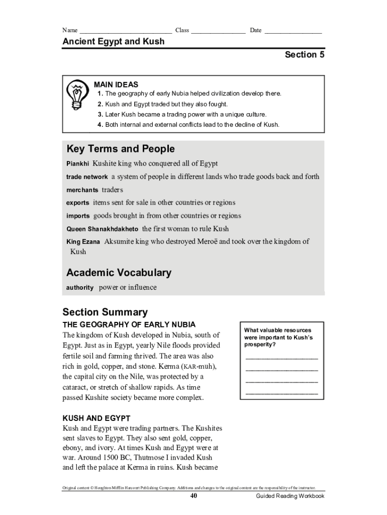 Fillable Online Ancient Nubia worksheets Fax Email Print - pdfFiller