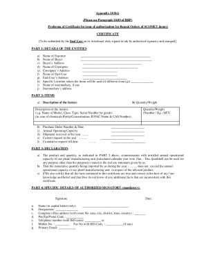 Fillable Online Appendix-10 B(i) (Please see Paragraph 10.09 of HBP ...