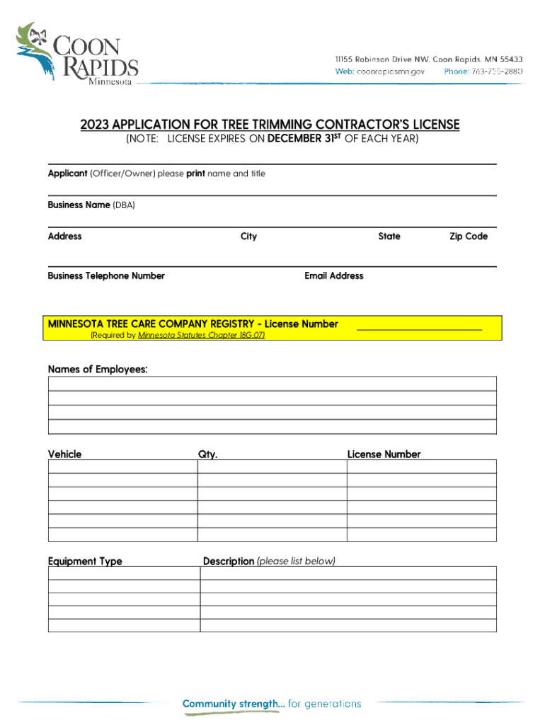 Fillable Online D-49 - Tree Service - Licensing Classifications - CA ...