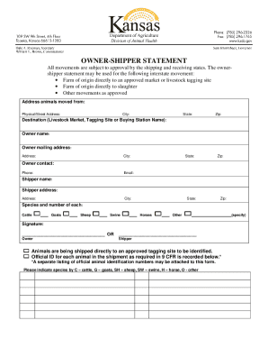 Fillable Online Owner-Shipper Statement Fax Email Print - pdfFiller