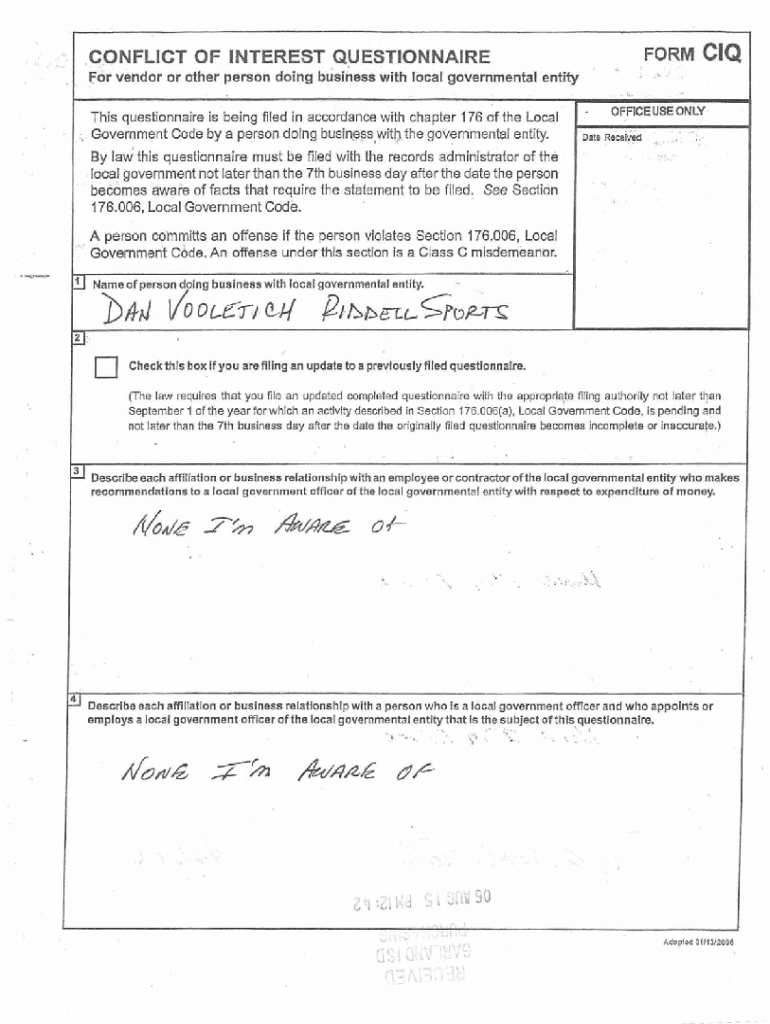 Fillable Online 2007 Form TX TEC CIQ Fill Online, Printable, Fillable ...