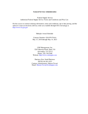 Fillable Online GSA Multiple Award Schedule Fax Email Print - pdfFiller
