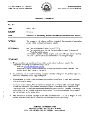 Fillable Online information sheet - Department of Building Inspection ...