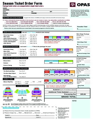 Fillable Online Season 51 Ticket Order Form Fax Email Print - pdfFiller