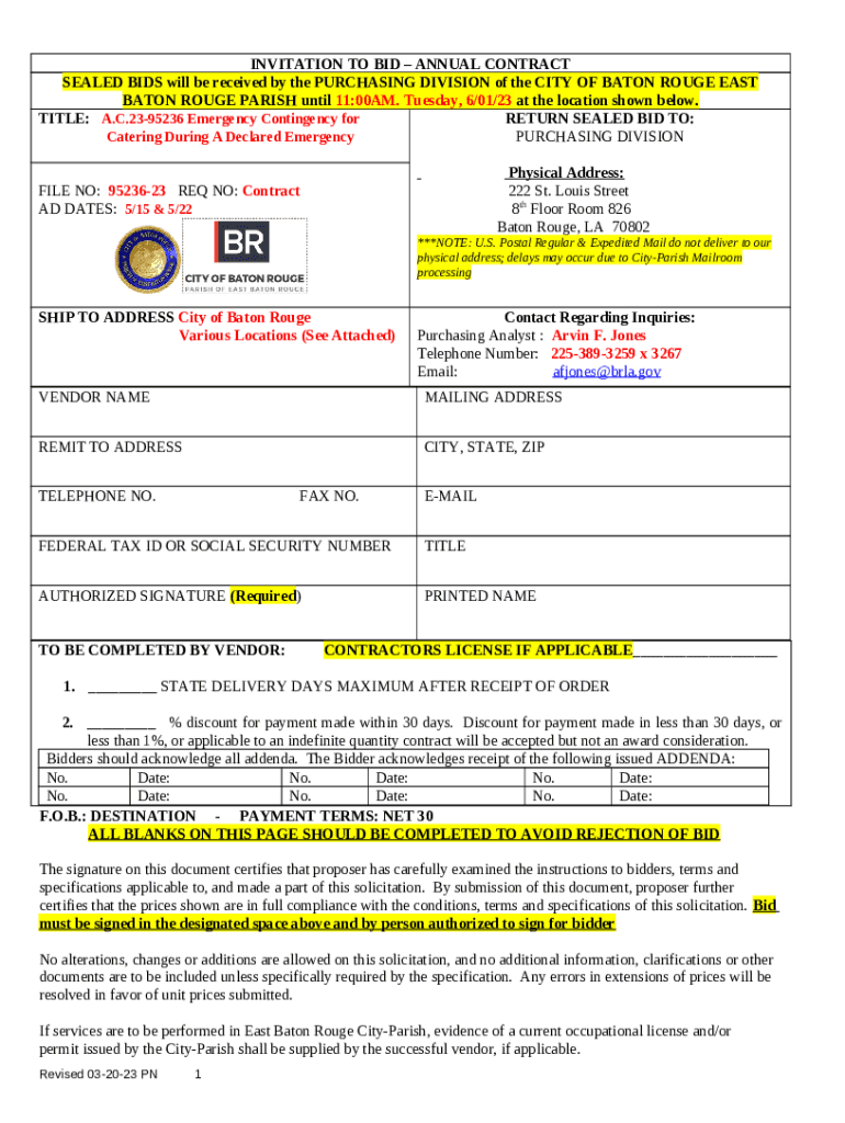 Purchasing Department - Baton Rouge, Louisiana - wwwprd doa louisiana ...