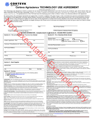 Fillable Online Corteva Technology Use Agreement Aug 2022 Fax Email Print - pdfFiller