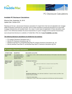 Fillable Online Available PC Disclosure Calculations - Capital Markets Fax Email Print - pdfFiller