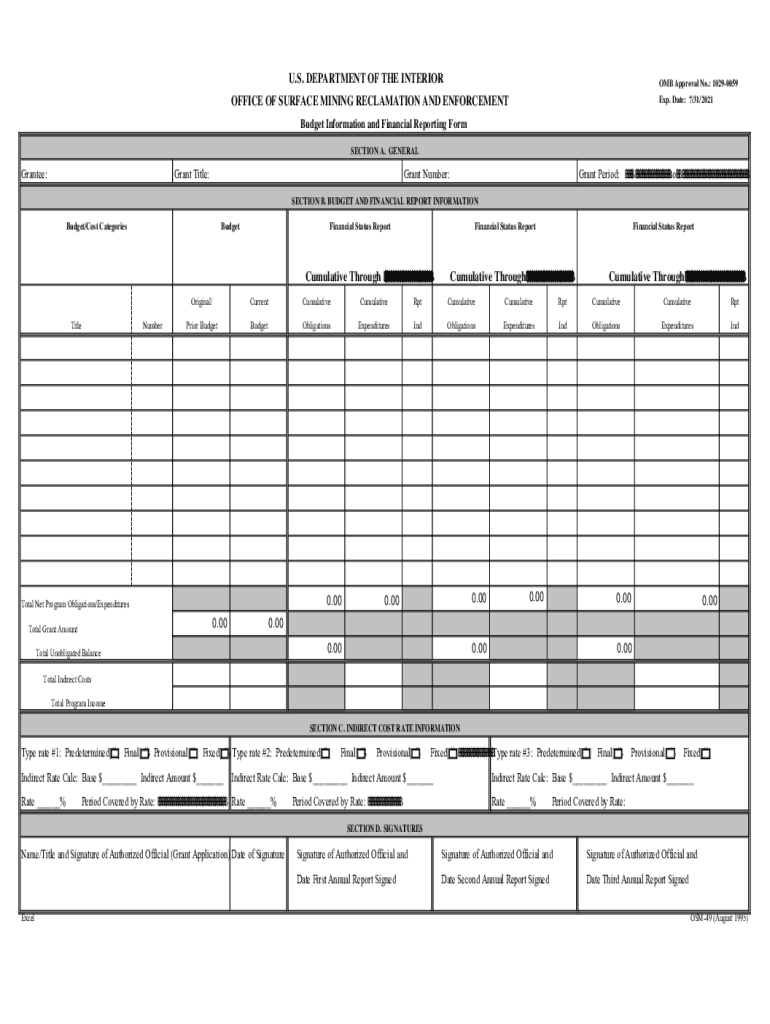 Fillable Online Form OSM 49 Form OSM 49. Budget Information and ...