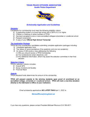 Fillable Online TEXAS PEACE OFFICERS ASSOCIATION Austin Police ... Fax ...