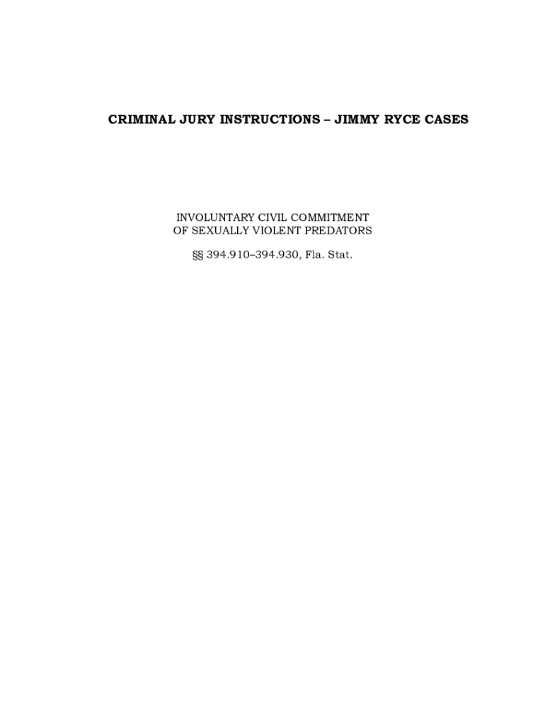Fillable Online What the Jimmy Ryce Act Means for Individuals Convicted ...