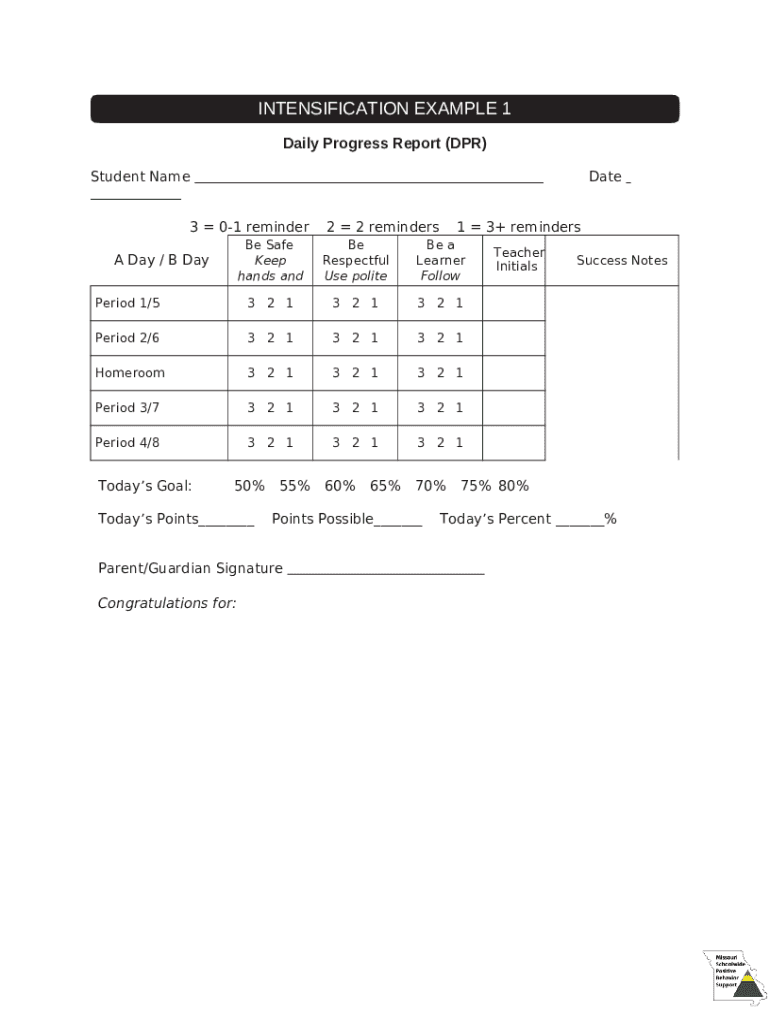 Daily Progress Report (DPR) Sample NAME ... Doc Template | pdfFiller