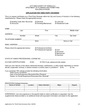 Fillable Online Third Party Review Certification Form Fax Email Print ...