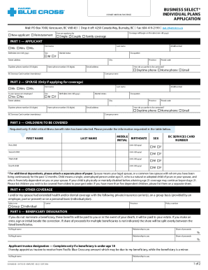 Fillable Online Pacific Blue Cross Employee Change Form Fax Email Print ...