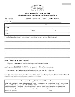 Fillable Online Freedom of Information Act Requests Fax Email Print ...
