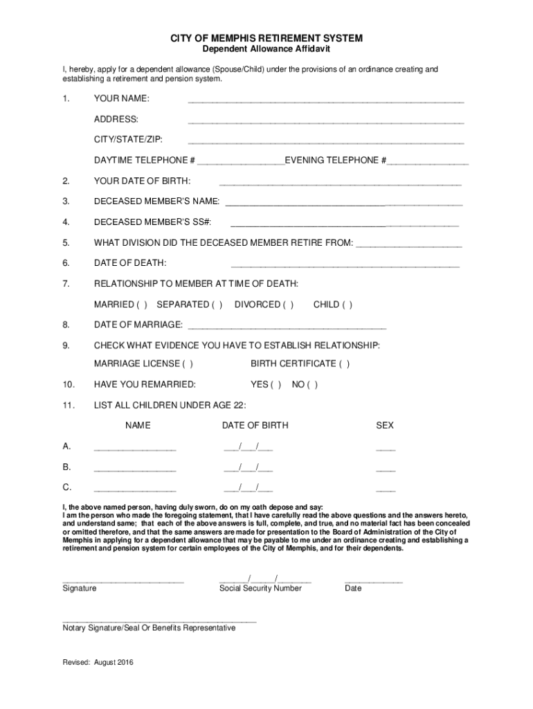 Fillable Online Member Affidavit Form Fax Email Print - pdfFiller