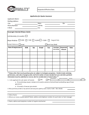 Fillable Online Livestock Mortality Application and Statement of ...