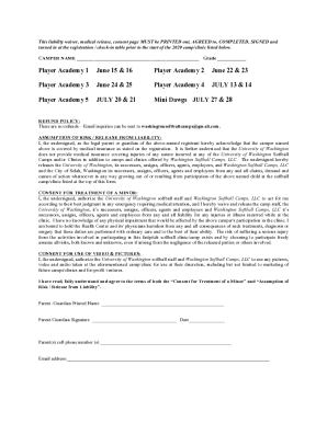 Fillable Online This liability waiver, medical release, consent page ...