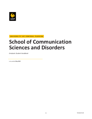 Fillable Online School of Communication Sciences and Disorders - UCF ...