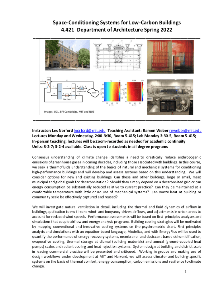 Fillable Online architecture mit Space-Conditioning Systems for Low ...