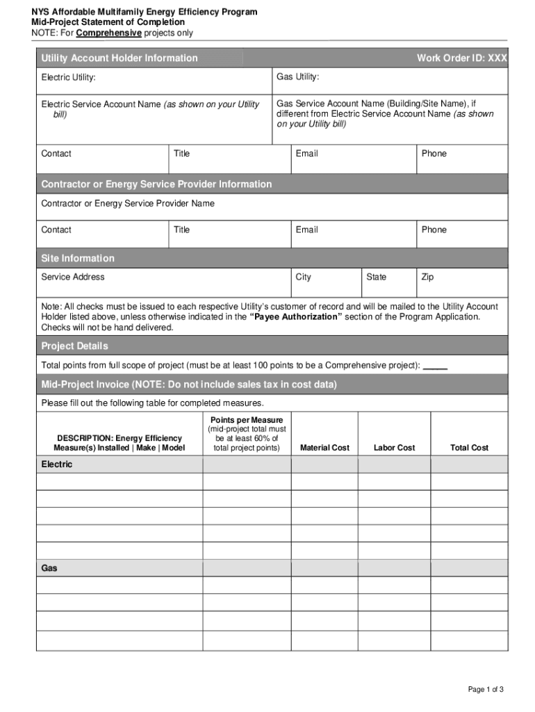 Fillable Online New York State Affordable Multifamily Energy ...