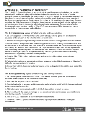 Fillable Online APPENDIX C PARTNERSHIP AGREEMENT Fax Email Print ...