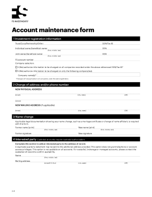 Fillable Online Account maintenance form Fax Email Print - pdfFiller