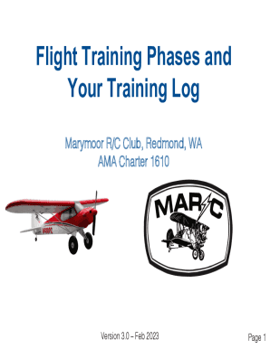 Fillable Online Flight Training Phases and Your Training Log Fax Email ...