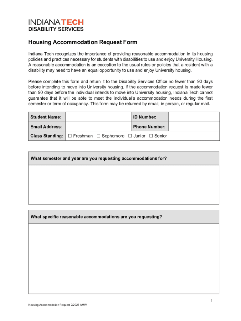 Fillable Online Request for Accommodations Packet - Office of Student Success Fax Email Print ...