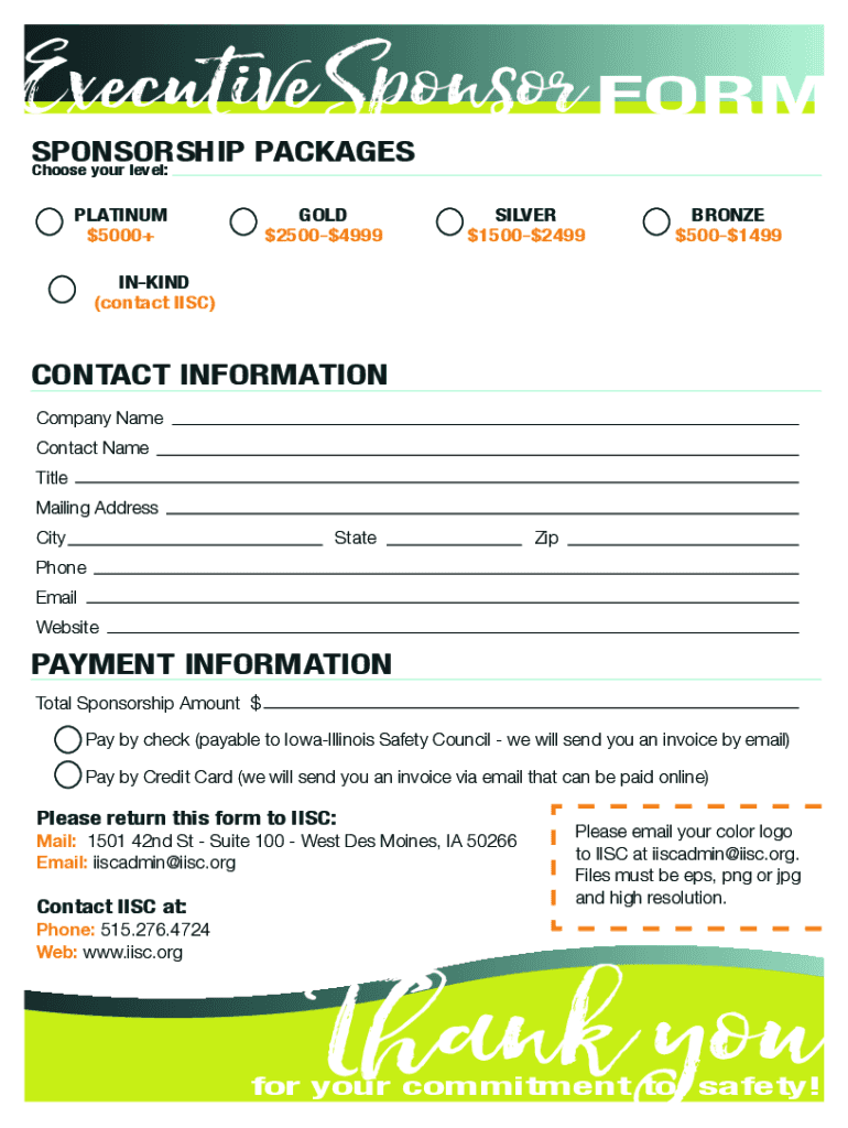Fillable Online sponsorship packages Fax Email Print - pdfFiller