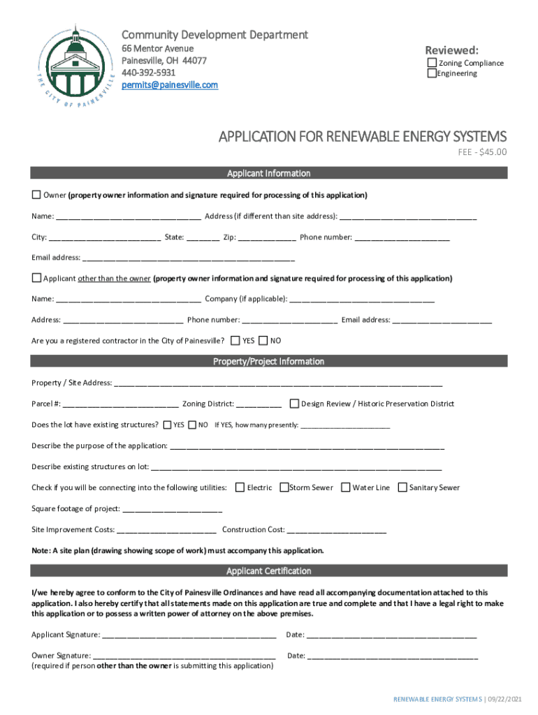 Fillable Online NEW RENEWABLE ENERGY SYSTEMS APP Fax Email Print - pdfFiller