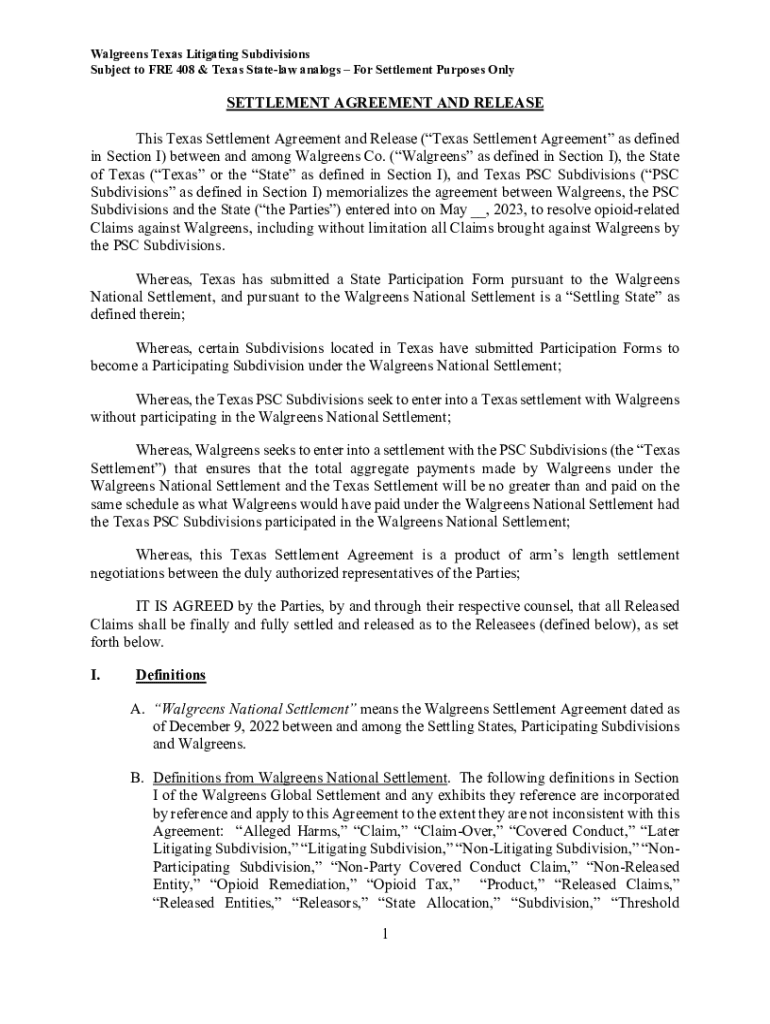 Fillable Online Walgreens Announces Agreement in Principle for Multi ... Fax Email Print - pdfFiller