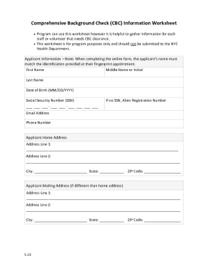 Fillable Online Child Care Background Check Requirements Fax Email ...