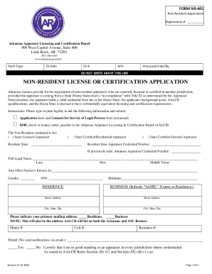 Fillable Online NON-RESIDENT LICENSE OR CERTIFICATION ... Fax Email Print - pdfFiller