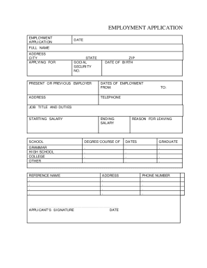 Fillable Online jackson, tennessee 38301 - application for employment ...