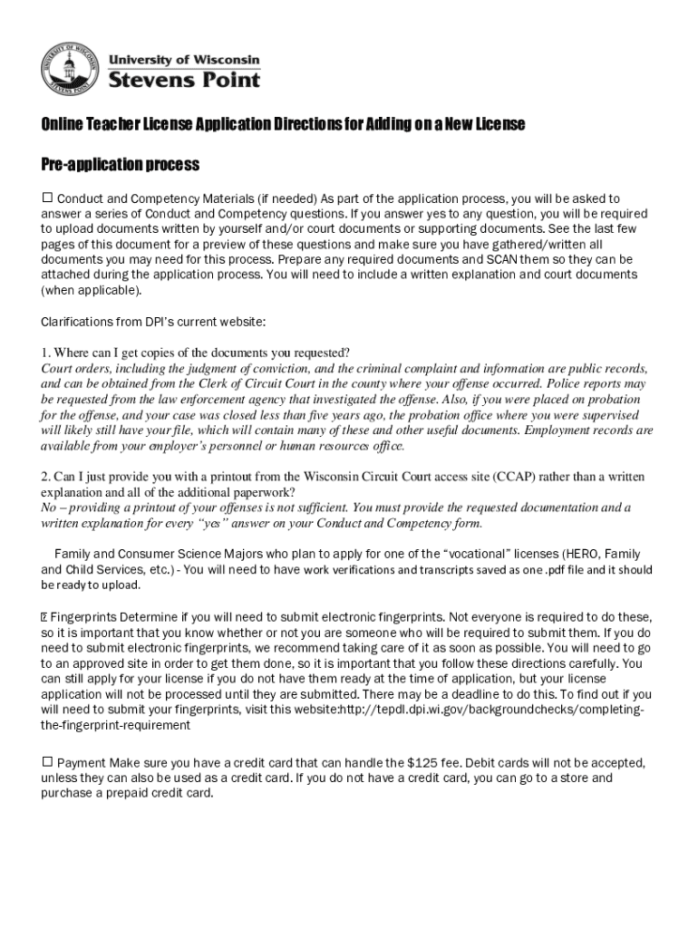 Fillable Online ELO Application Directions for Adding a License Based ...