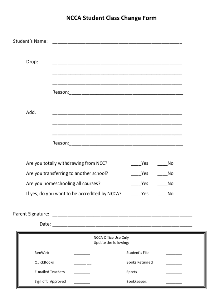 Fillable Online Drop-Add Form Fax Email Print - pdfFiller